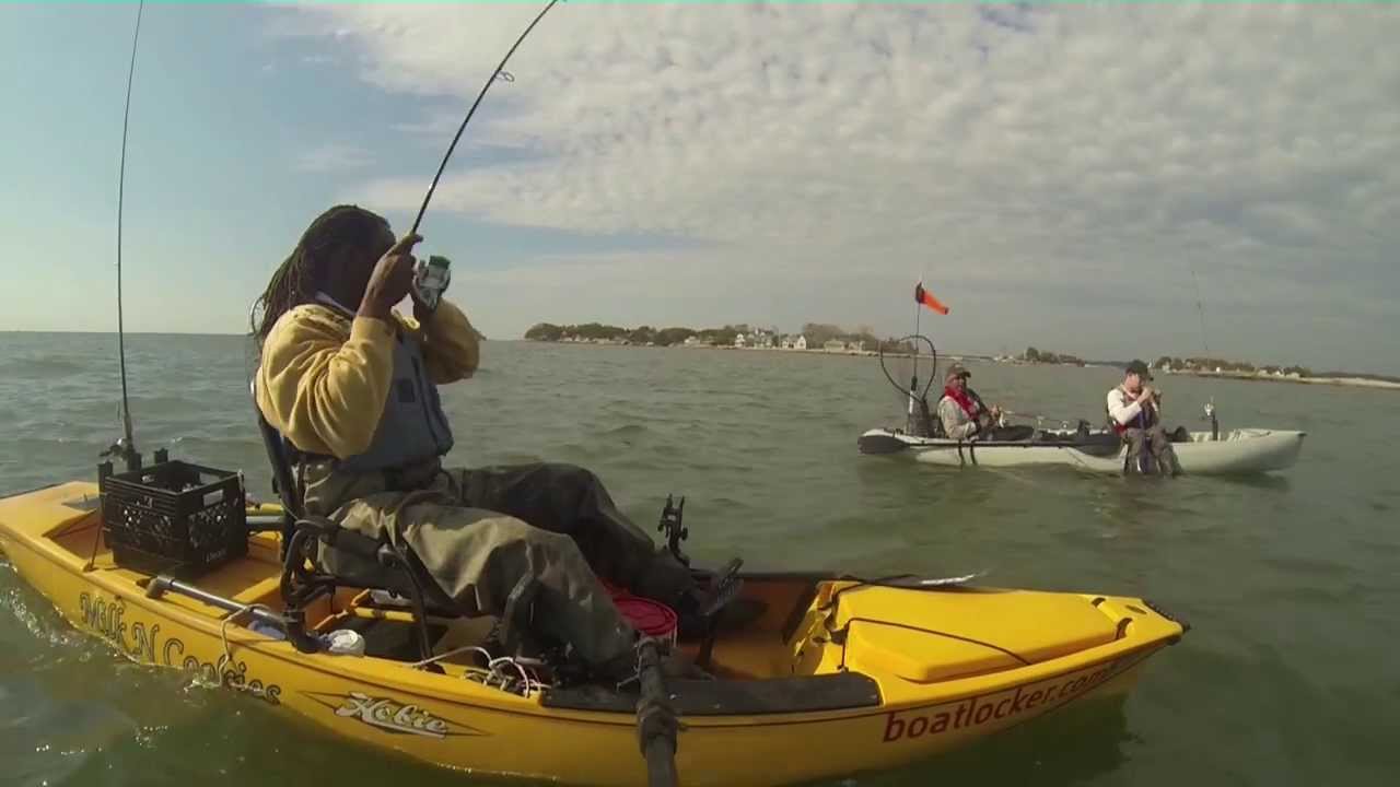 Light Tackle Tautog (blackfish/tog) Fishing From My Hobie Kayak 3 - YouTube