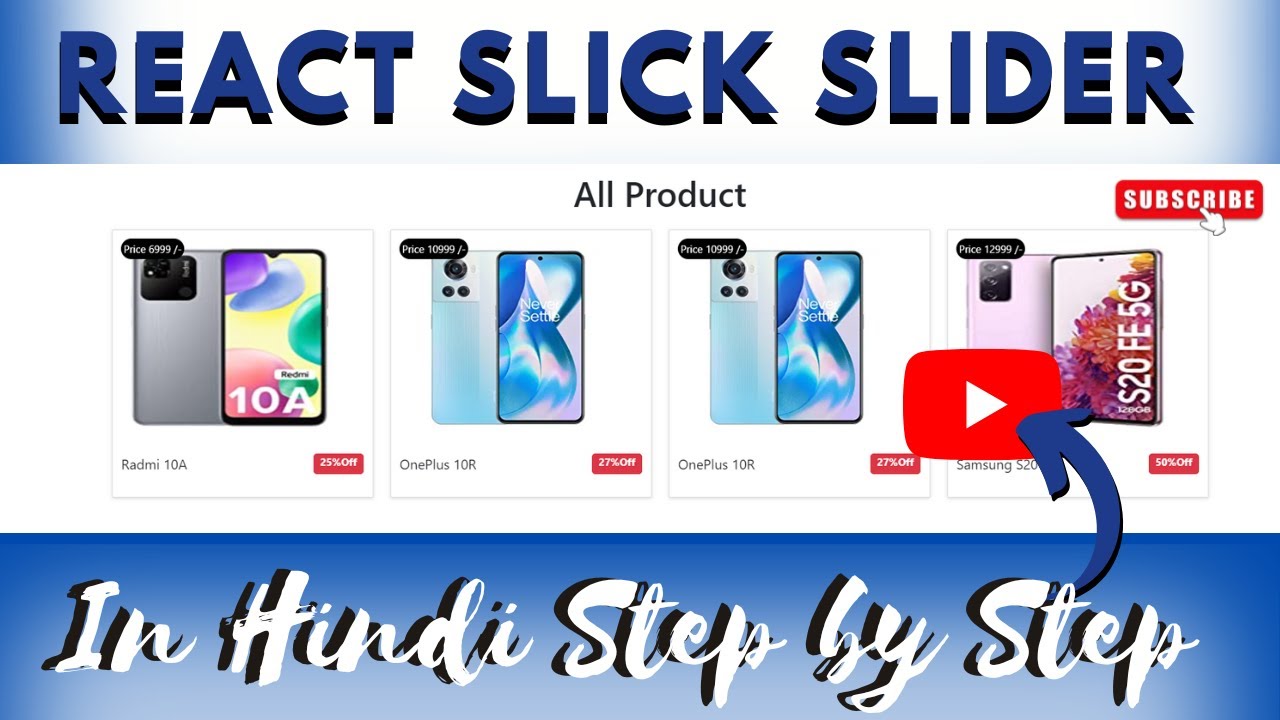 React Slick Slider In Hindi Step By Step Responsive Autoplay React Slick Slider In Hindi Step By Step Responsive Autoplay