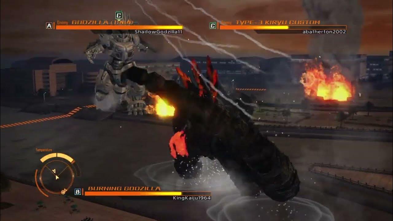 Godzilla PS4 Online Battles: Burning Godzilla vs Kiryu vs Godzilla 1964 - YouTube