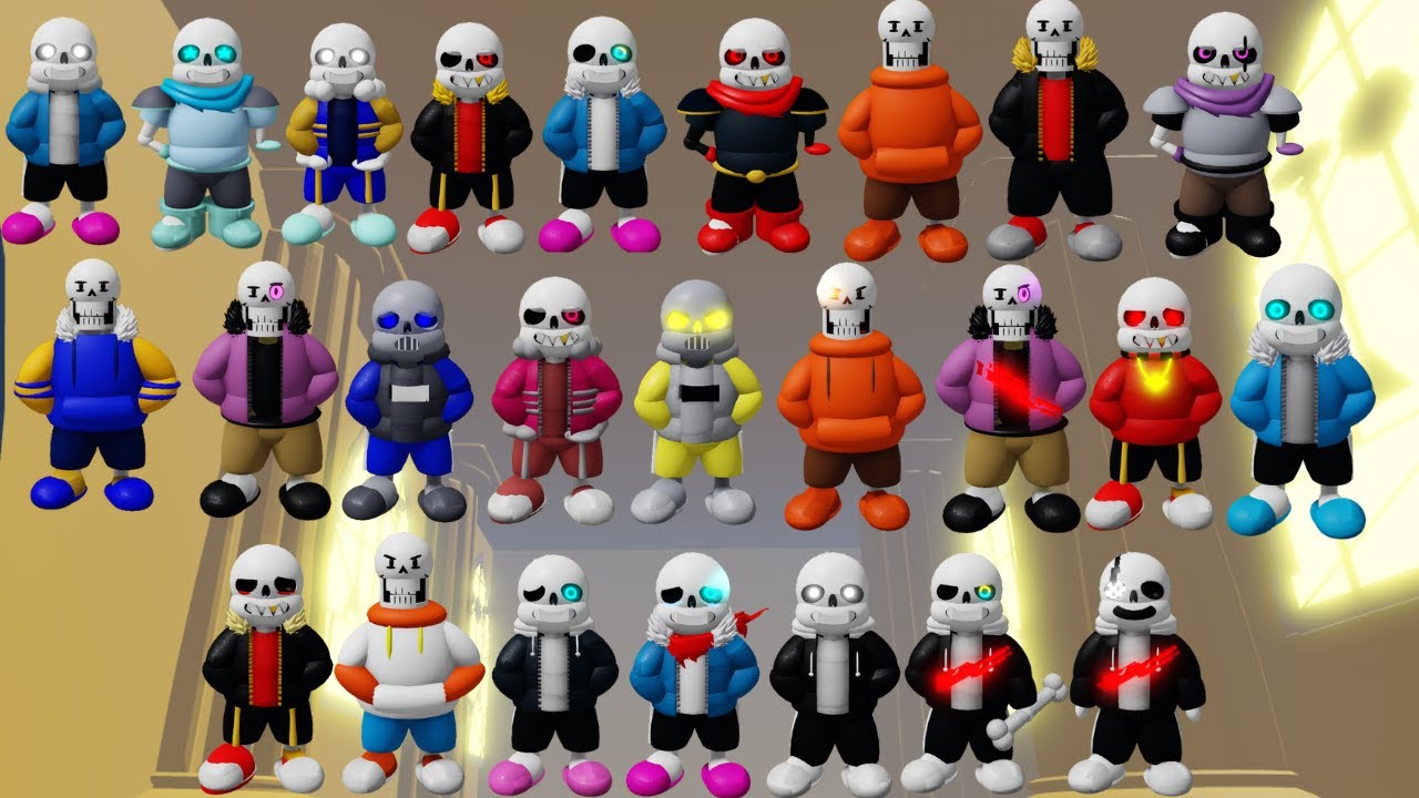 undertale final multiverse showcase all sans characters in judgement ...