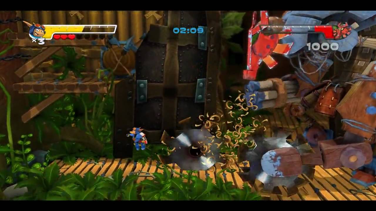 Rocket Knight - Boss Level 1.4 - Forest Shredder [720p HD] - YouTube