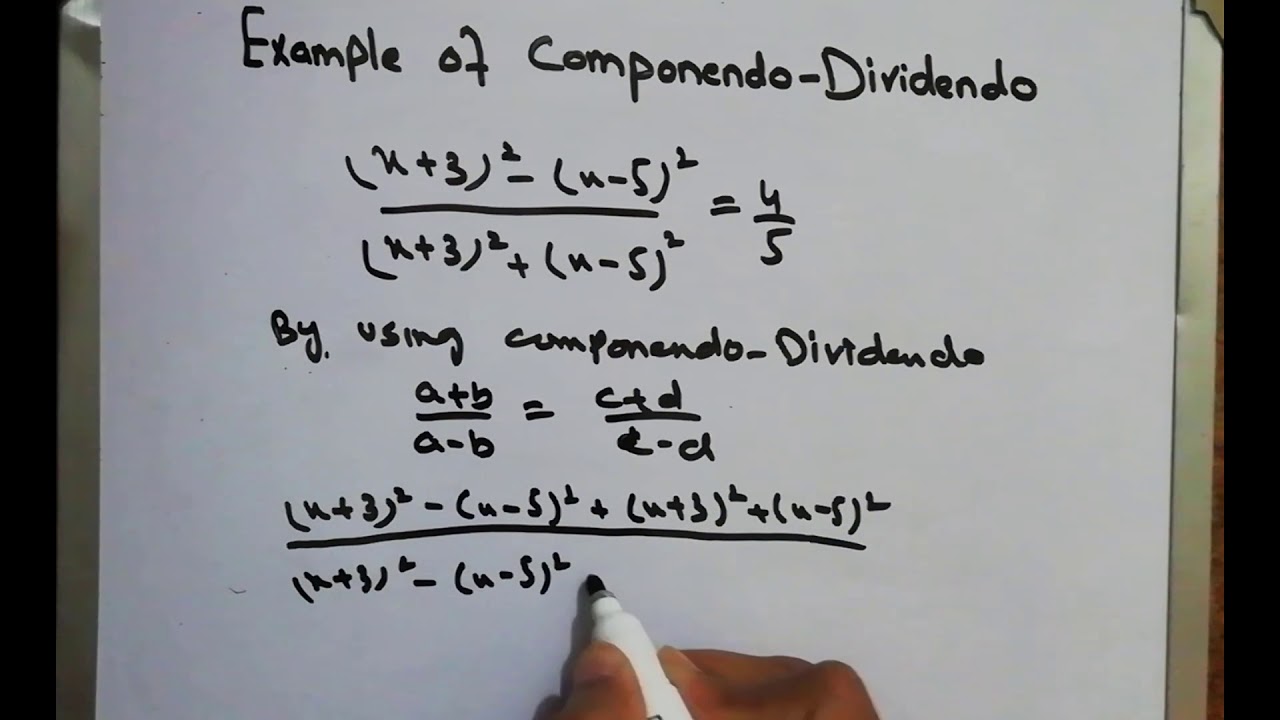 Example of componendo dividendo - YouTube