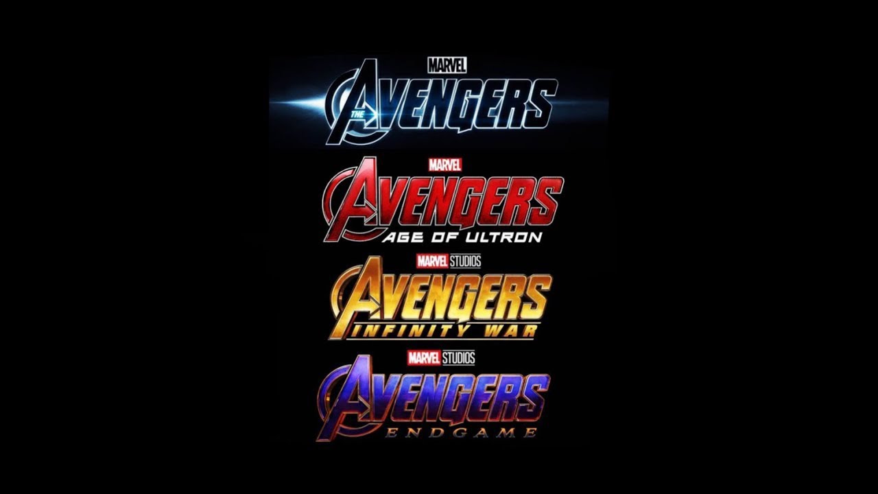 Avengers tetralogy: All trailer logos and respective movie title cards ...