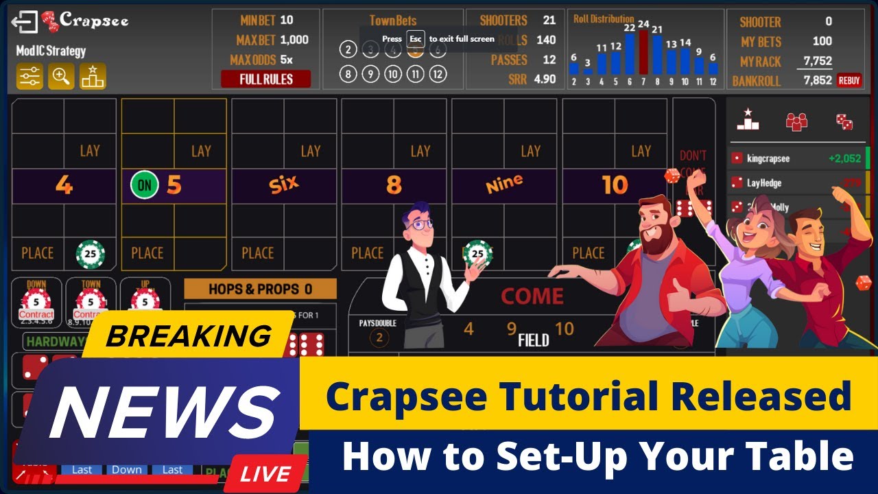Crapsee - The Craps Game App - Table Set-Up Tutorial - YouTube