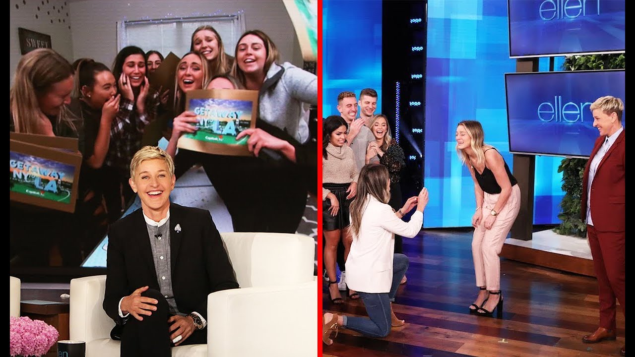 Moments When Celebrities Surprise Fans and Guests On The Ellen Show ...