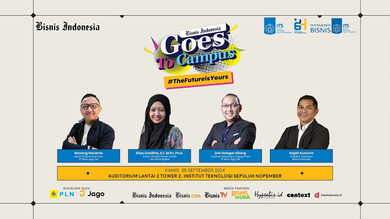 Bisnis Indonesia Goes to Campus 2024 - Institut Teknologi Sepuluh Nopember - YouTube