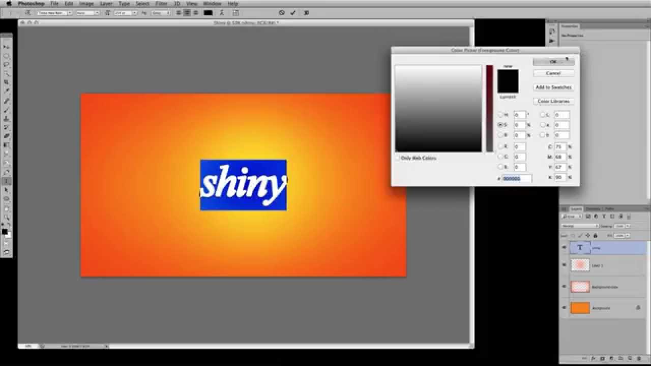 Photoshop: Shining text effect HD - YouTube