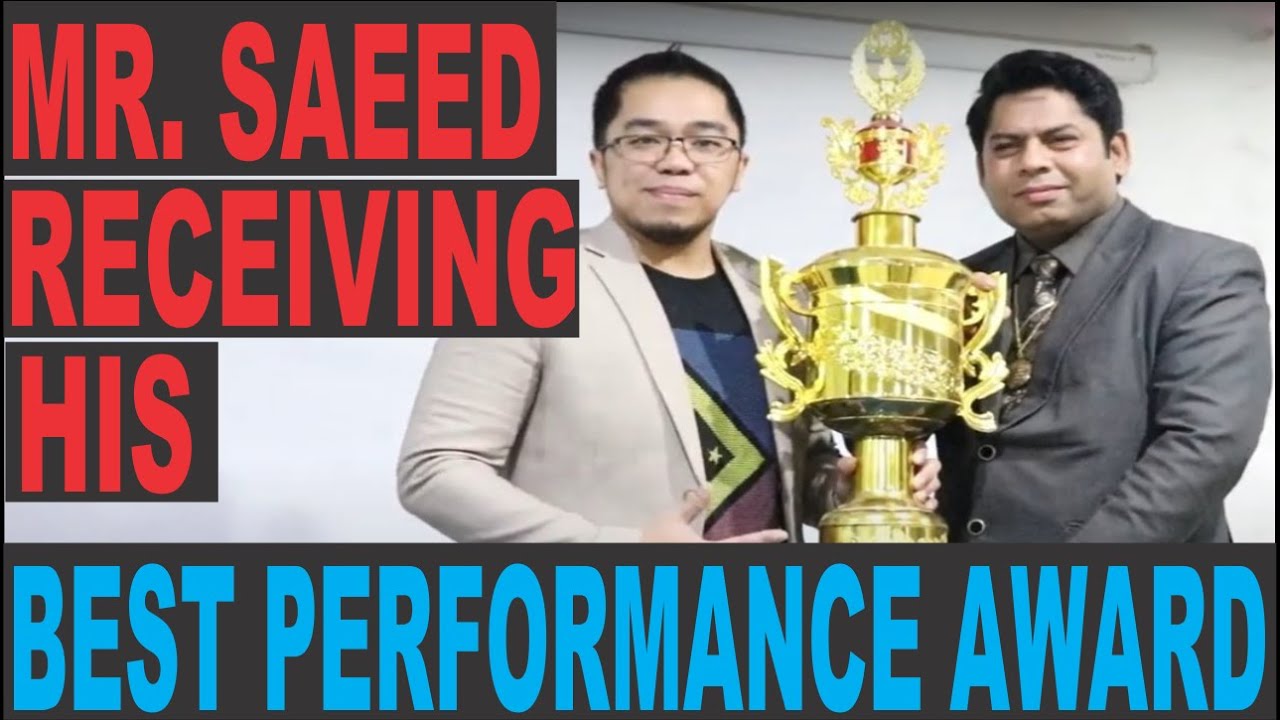 Mr. Saeed Receiving his Best Performance Award | MLM | Network ...