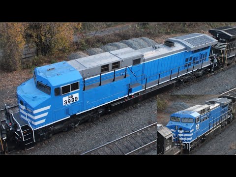 NS 12Z with a Blue Ex-CEFX Unit Number 3989 in Harrisburg, Marysville, and Enola, PA!! (11/16/23 ...
