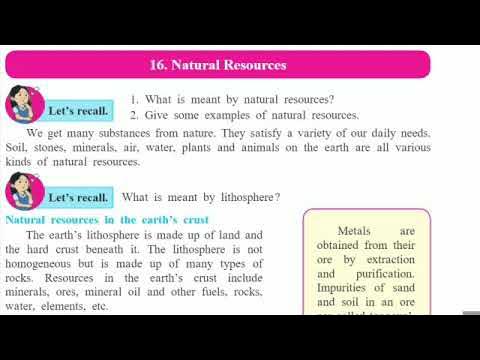 Std 7th , Science- Lesson 16 Natural Resources( Part 1/2) - YouTube