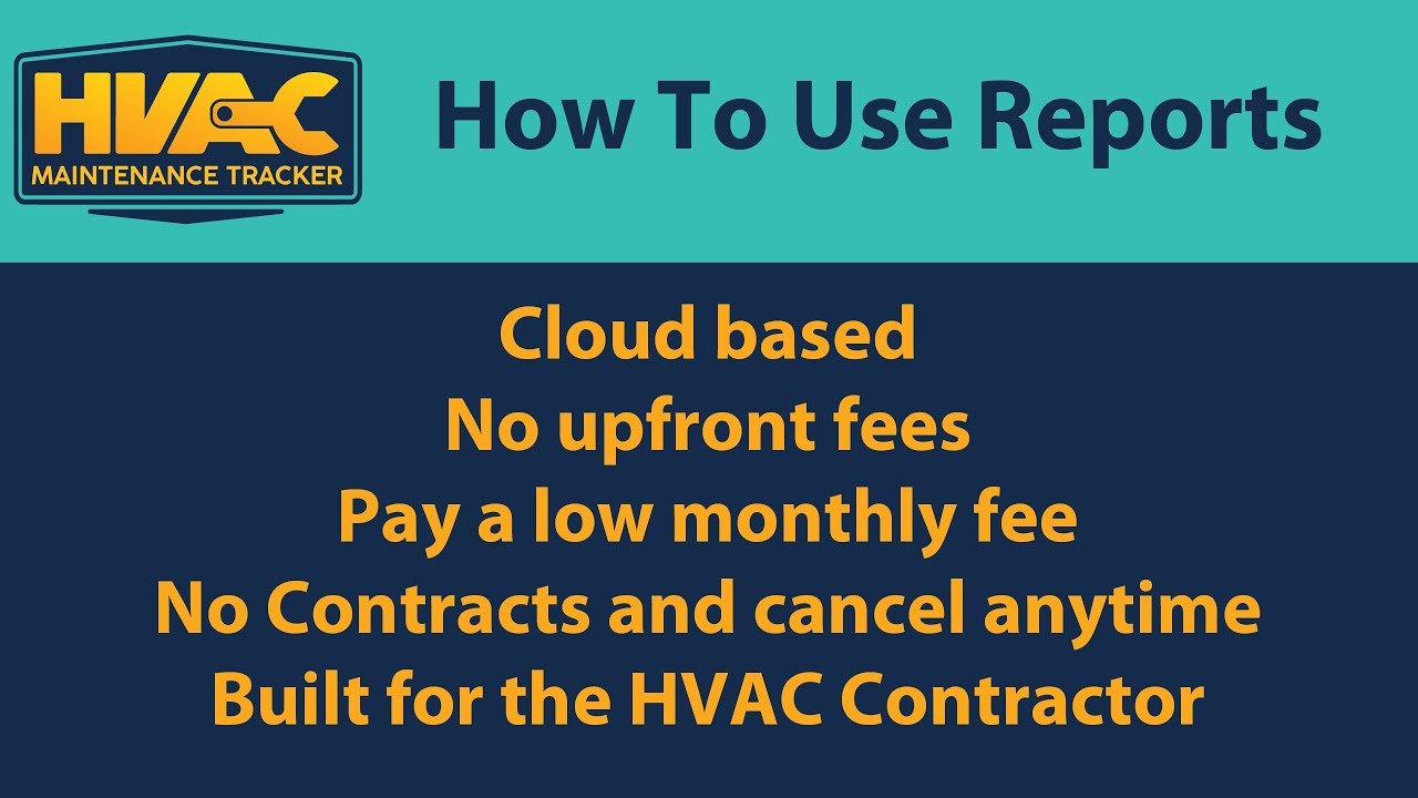 How to create reports for HVAC Maintenance Tracker - YouTube