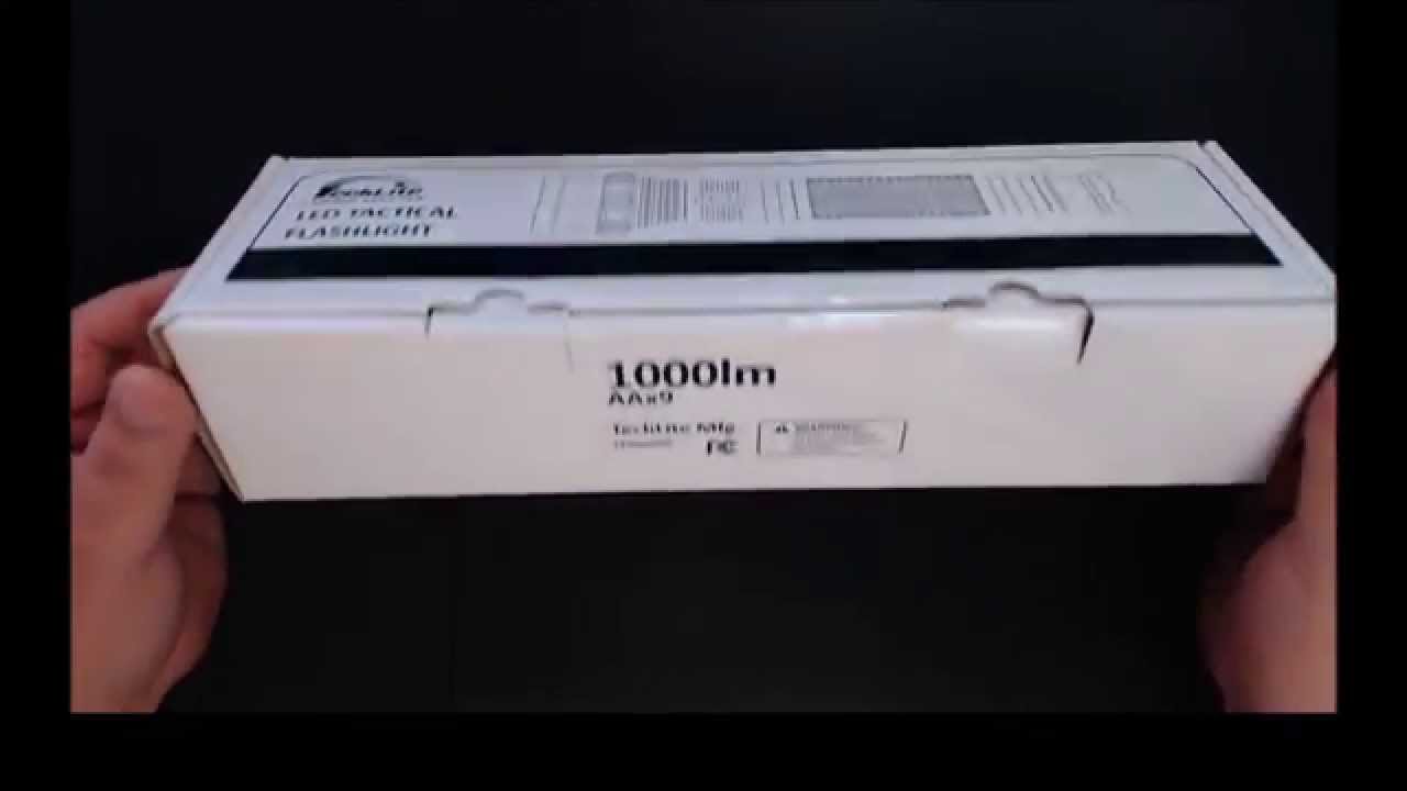 Techlite Tactical 9 AA Cell LED Flashlight 1000 Lumens - YouTube