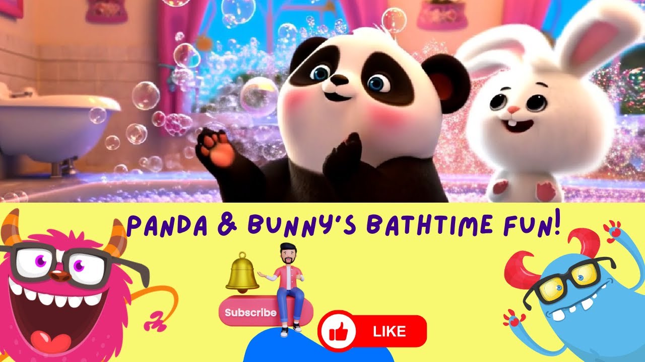 Panda & Bunny’s Bathtime Fun! #PandaAndBunny 🐼🐰 #BathtimeFun 🛁 - YouTube