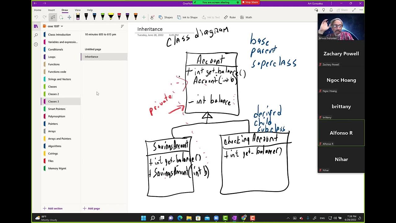 062822 C++ class default/explicit constructors, inheritance ...