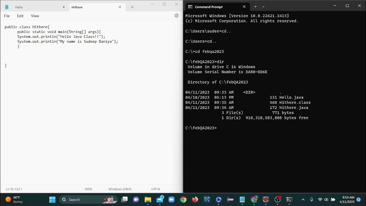 HW compilation and execute in command prompt - YouTube