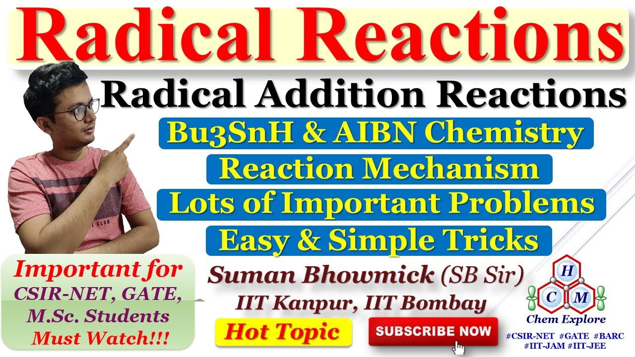 Radical Reactions||Radical Addition Reaction||Baldwin Rule||Lots of ...