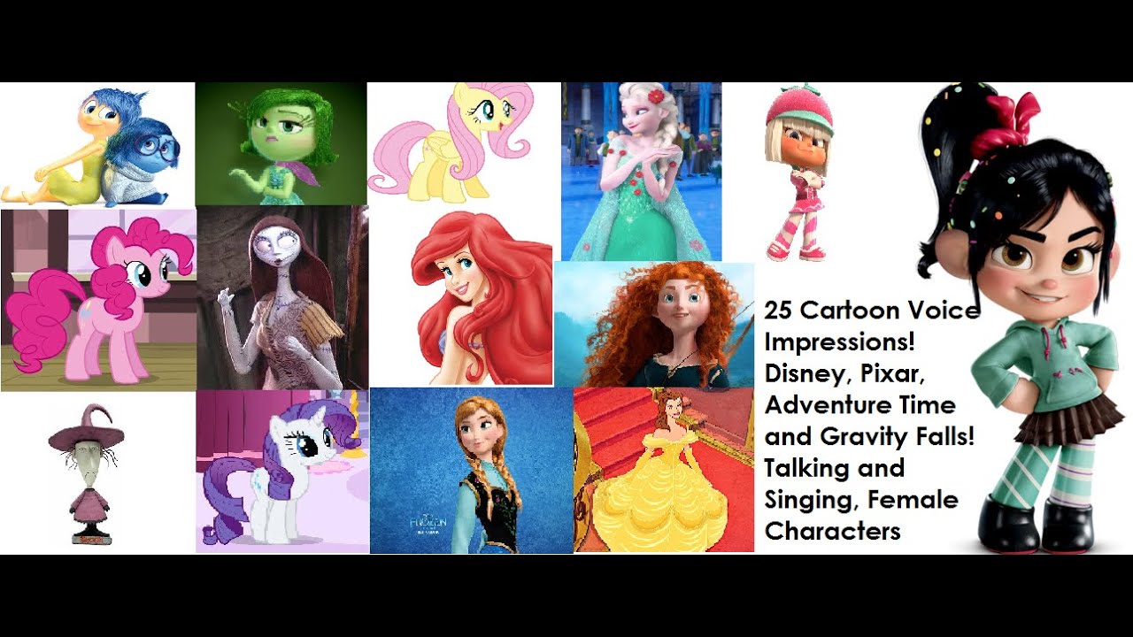 25 Cartoon Voice Impressions! Talking and Singing, Female - YouTube
