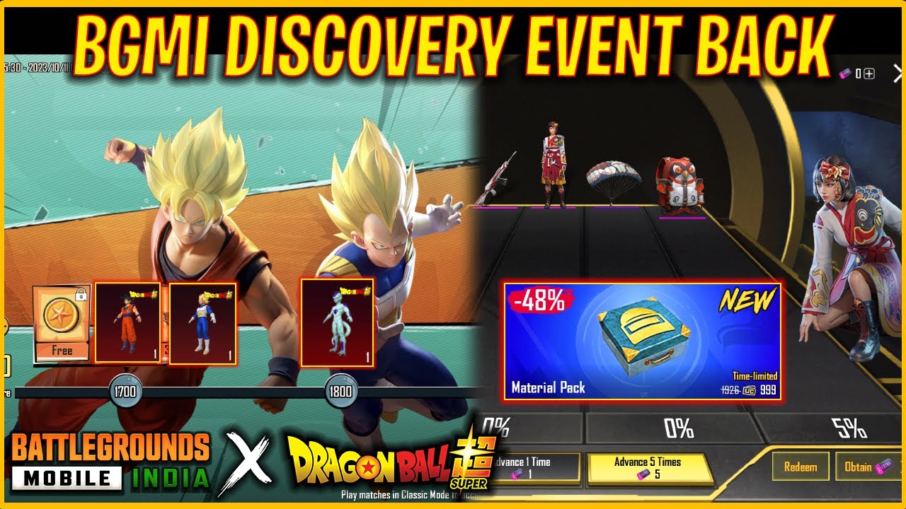 😍BGMI DRAGON BALL FREE EVENT || EXCLUSIVE TREASURE EVENT IN BGMI ...