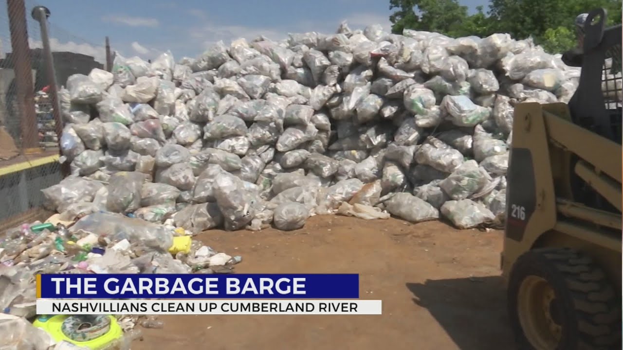 The Garbage Barge: Nashvillians cleaning up Cumberland River - YouTube