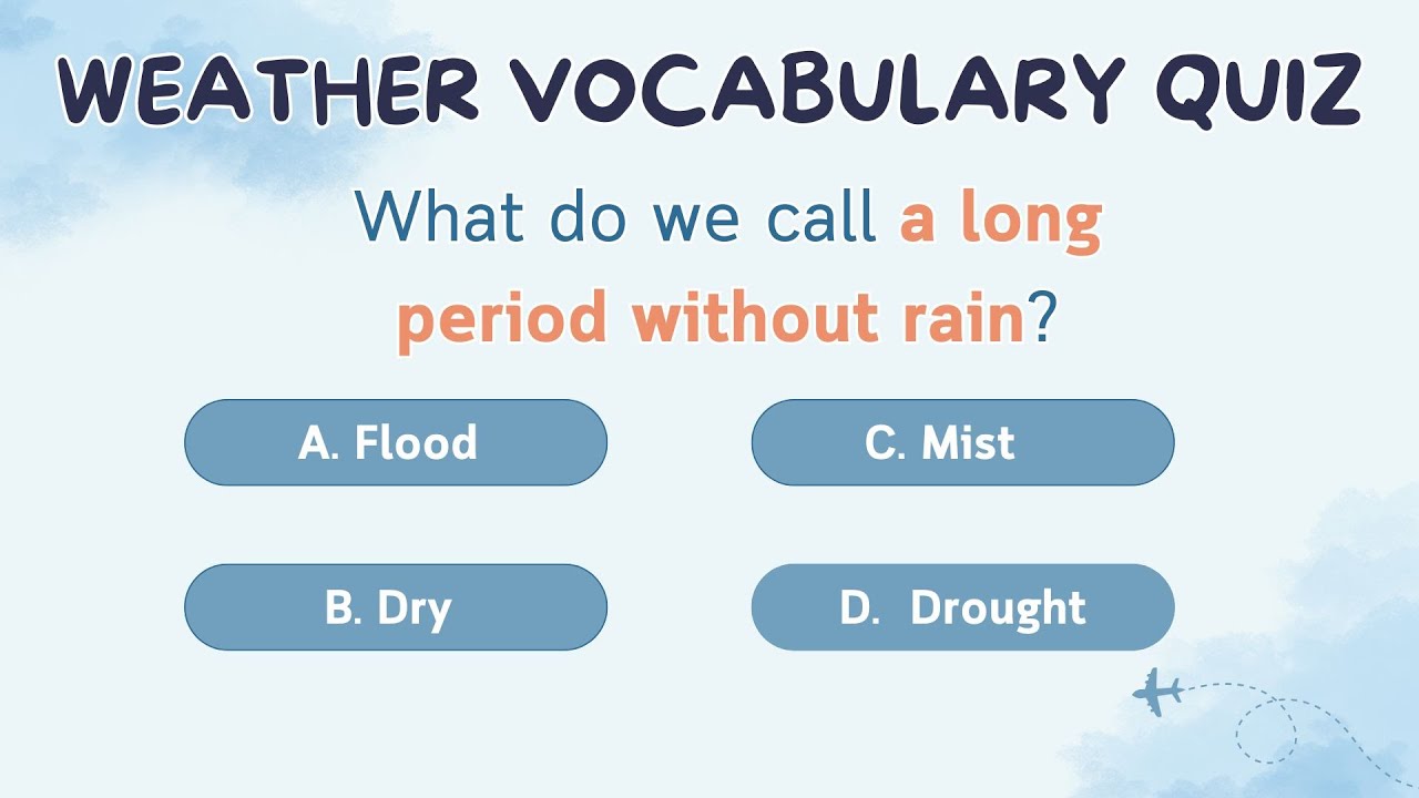 🌦️ Weather Vocabulary Quiz | 15 Questions to Test Your English Skills ...