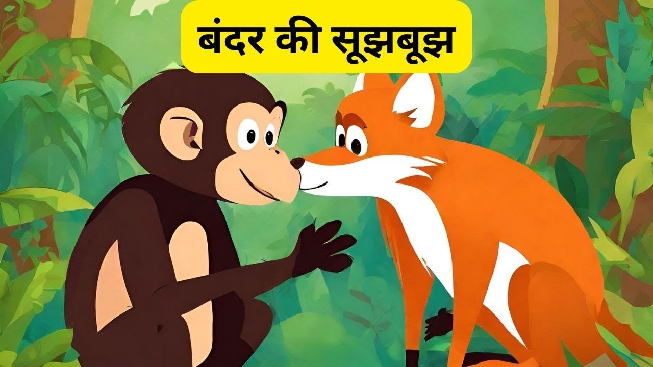 बंदर की सूझबूझ | Monkey and fox story | Moral Story | Bedtime Story ...