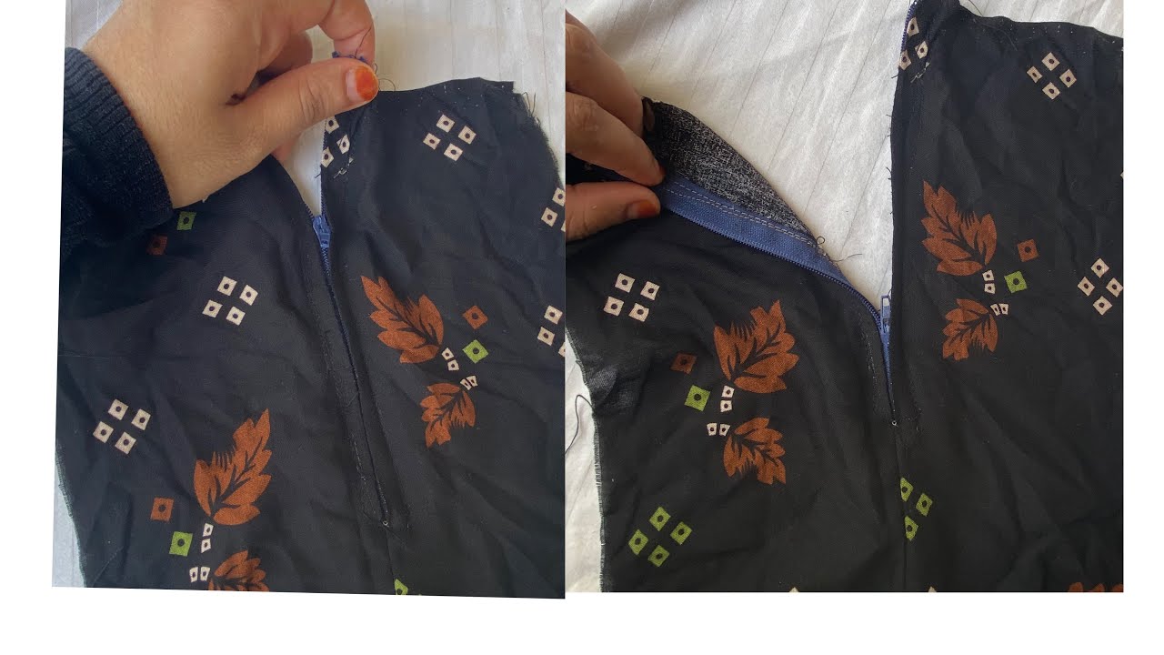 How to sew an Invisible Zip|easy trick/cloth gallery - YouTube