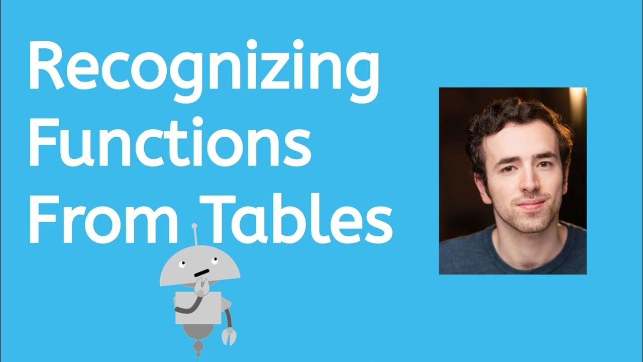 Recognizing Functions from Tables- Algebra for Teens! - YouTube