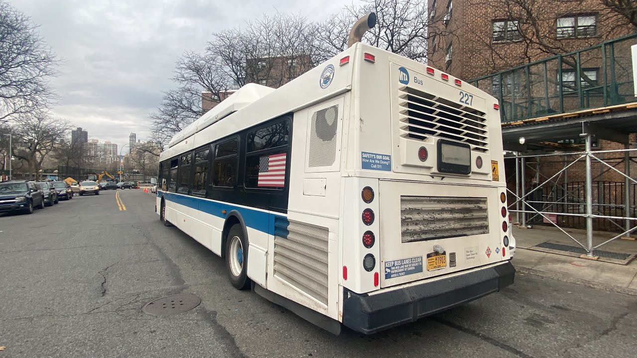 MTA Bus Company: Start-Up/Departure: C40LF #227 Departing 1st Street ...