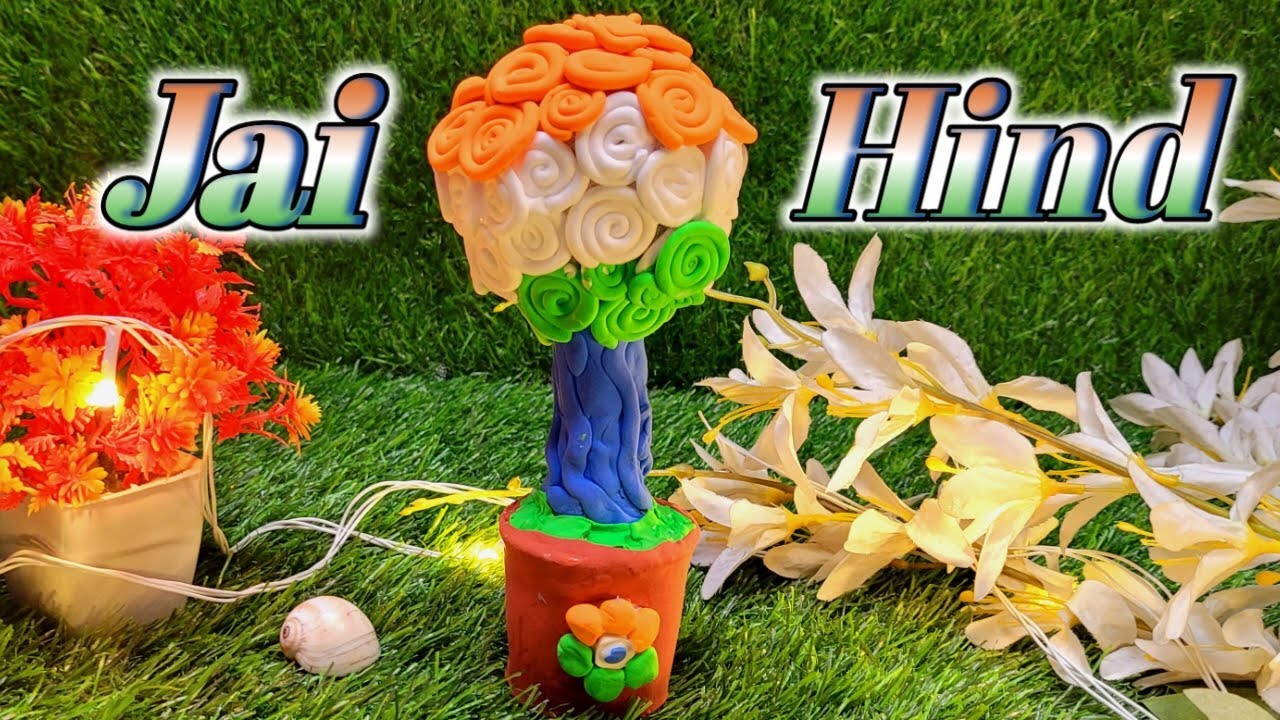 Tricolour clay art for 15 August /26 January craft ideas/Independence ...