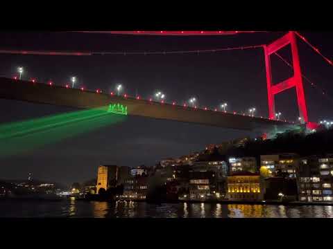 Avrasyachting boğaz köprüsü altına lazer