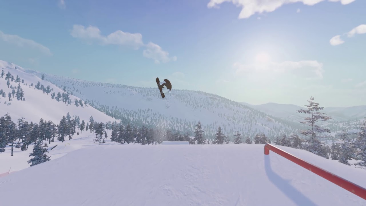 The Snowboard Game big air run - YouTube