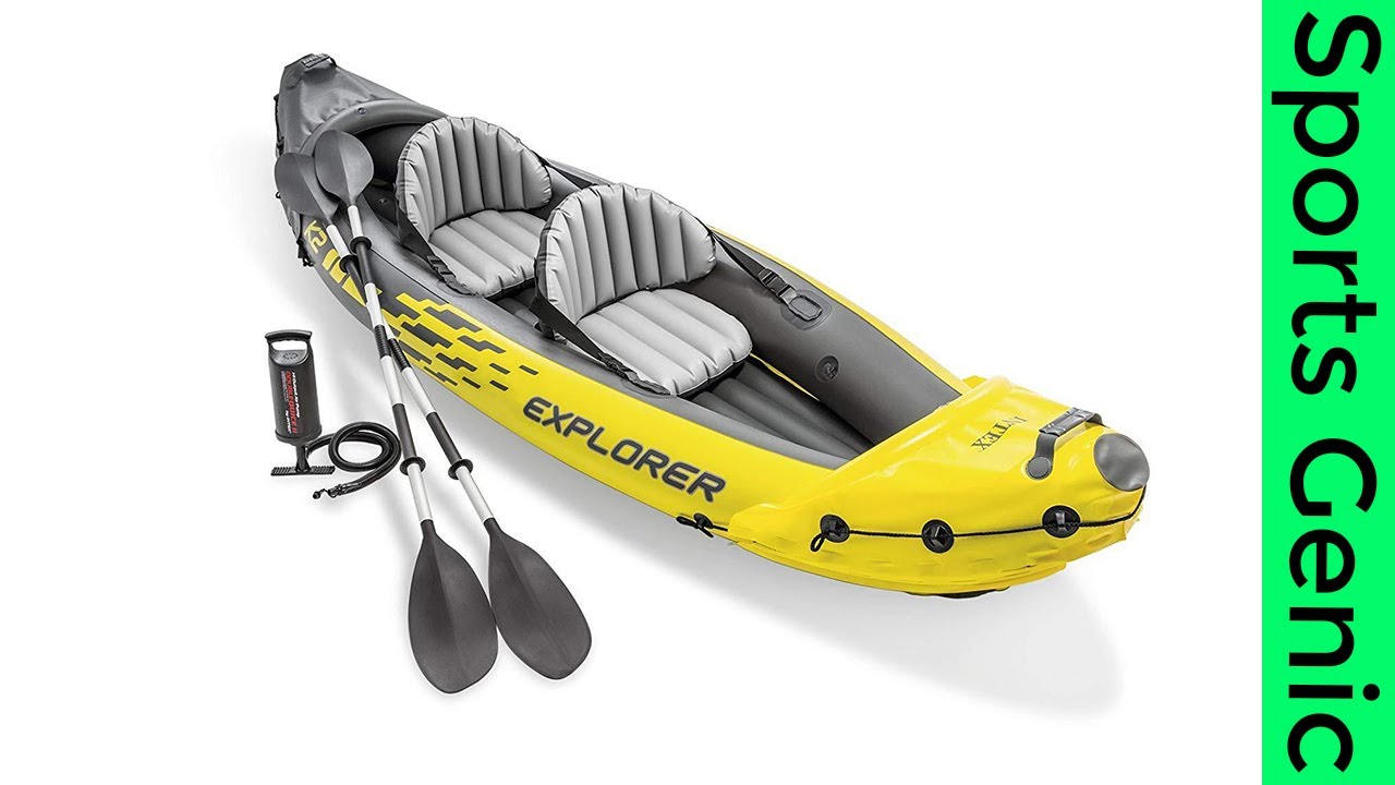 Intex 68307EP Explorer K2 2 Person Inflatable Kayak Set and Air Pump ...