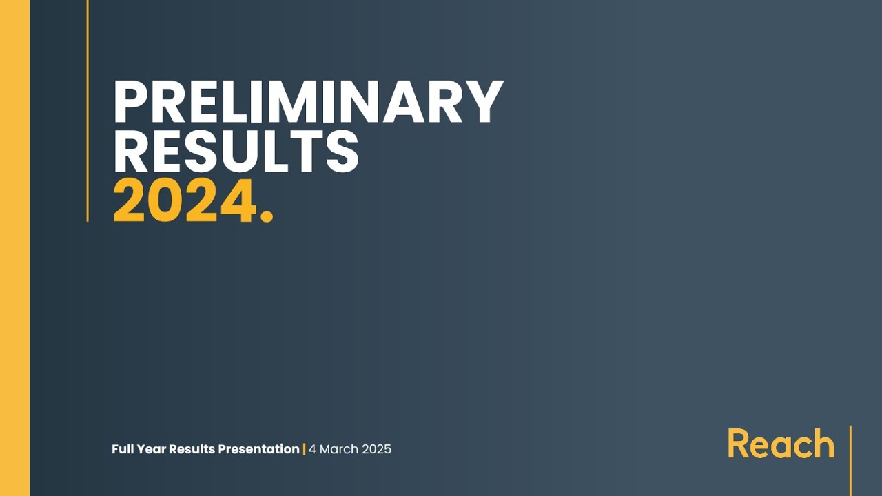 REACH PLC - Full Year Results - YouTube