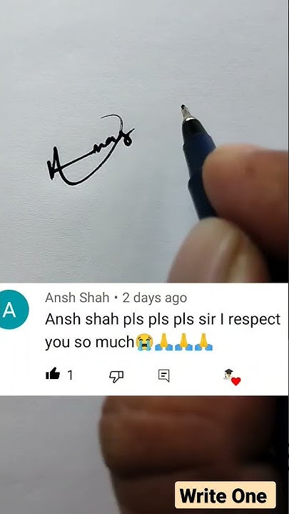 #shorts #signature #trending #ansh #shah - YouTube