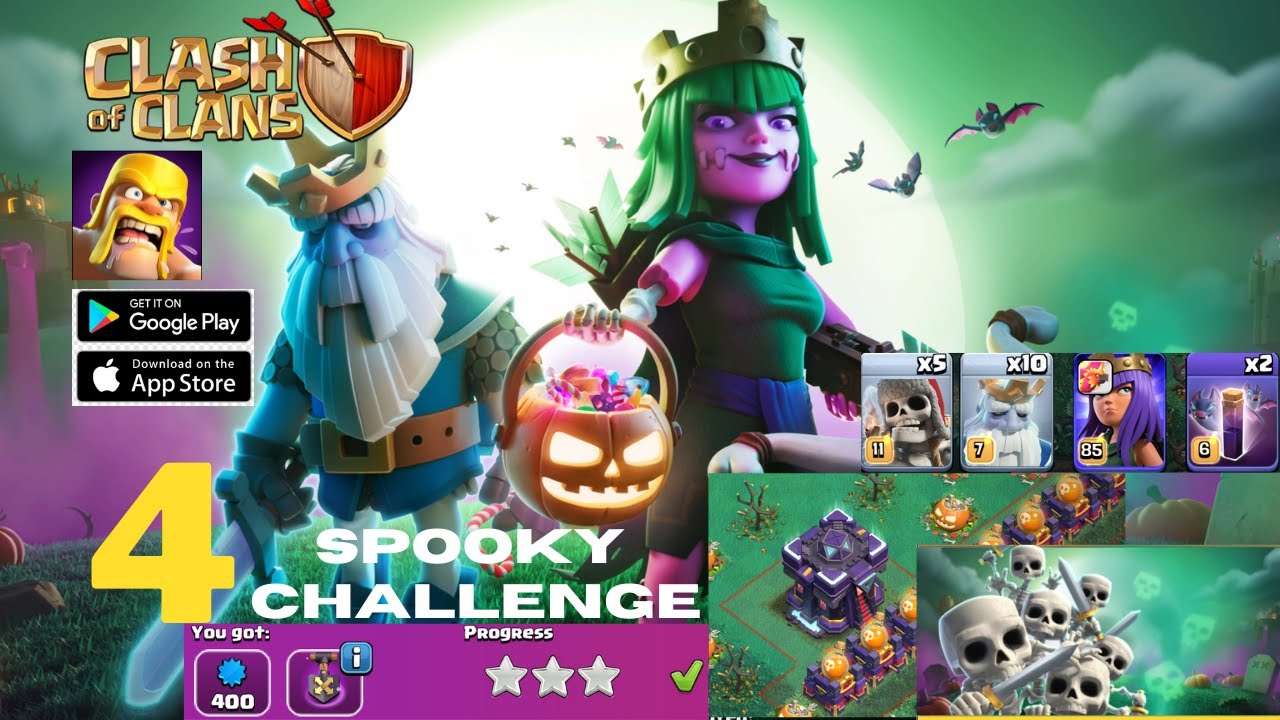 3 STAR NEW EVENT SPOOKY CHALLENGE | Clash Of Clans (Android,iOS) - Part ...