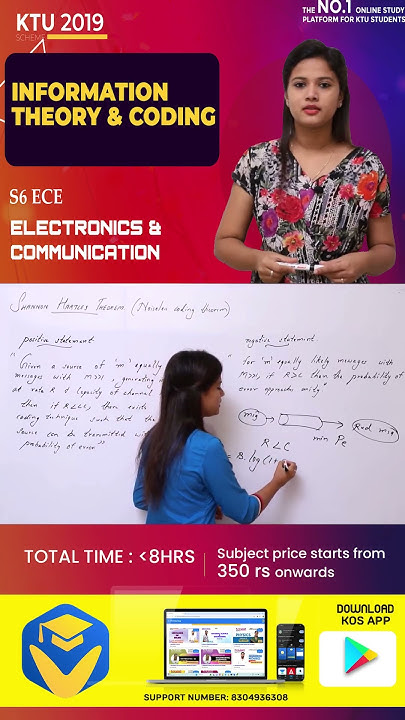 INFORMATION THEORY & CODING | S6 ITC | KTU 2019 SCHEME | MODULE 2 | #ktutuition #ktubtech - YouTube