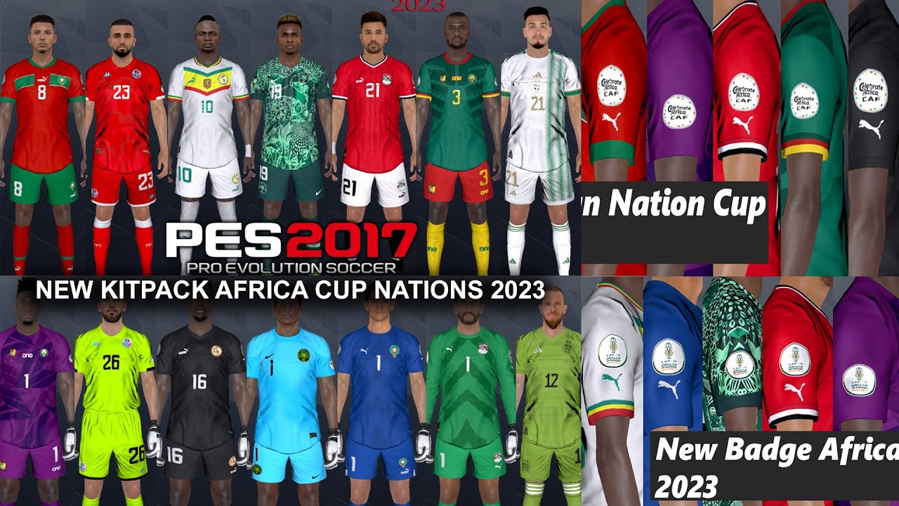 PES 2017 NEW KITPACK AFRICA CUP NATIONS 2023 - YouTube