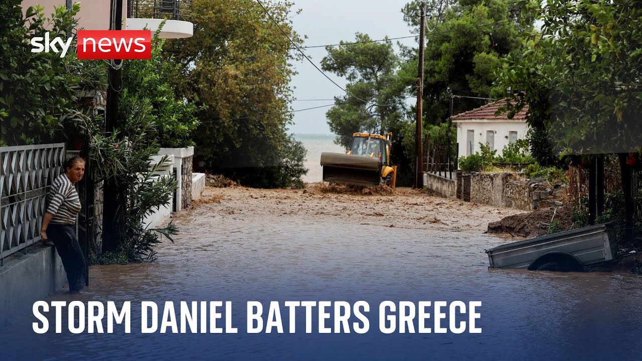 Storm Daniel: 'Relentless' rainstorms batter Greece - YouTube