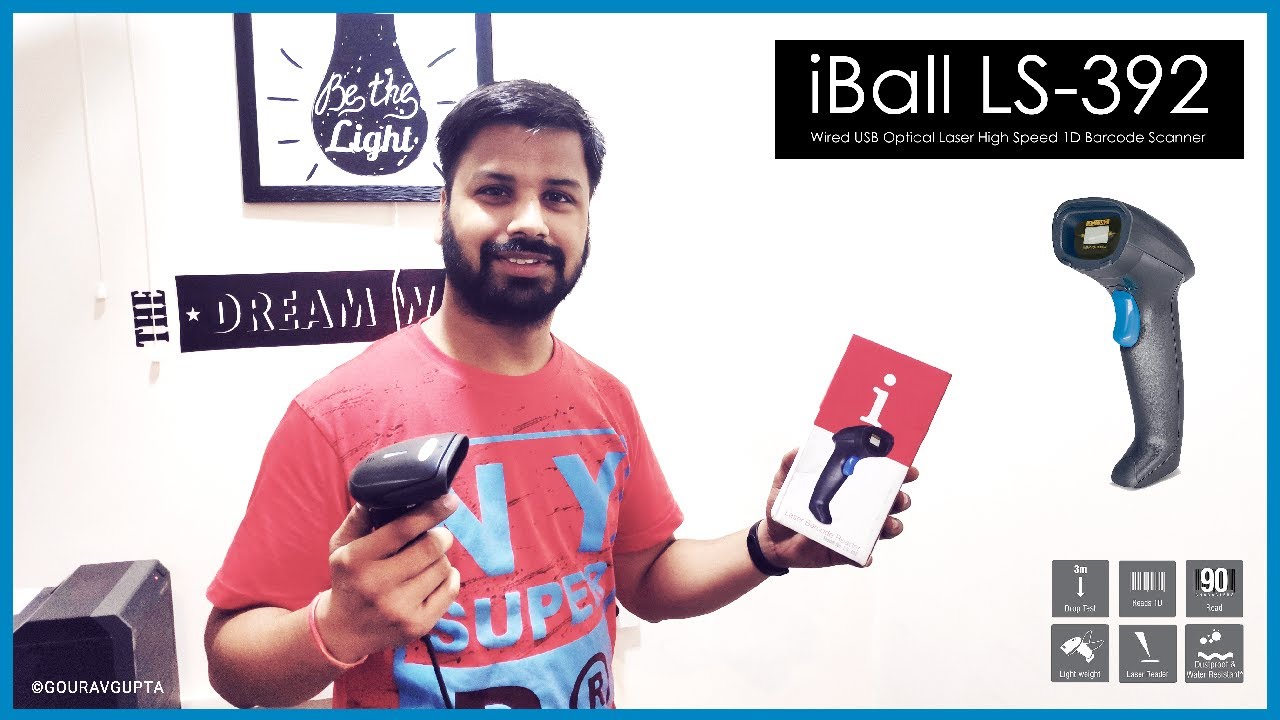 HOW TO USE iBALL LS-392 WIRED USB OPTICAL LASER HIGH SPEED 1D BARCODE ...