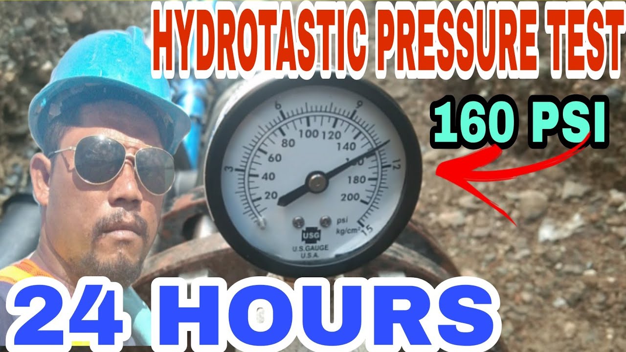 How to hydrotastic pressure test for water line hdpe main line - YouTube