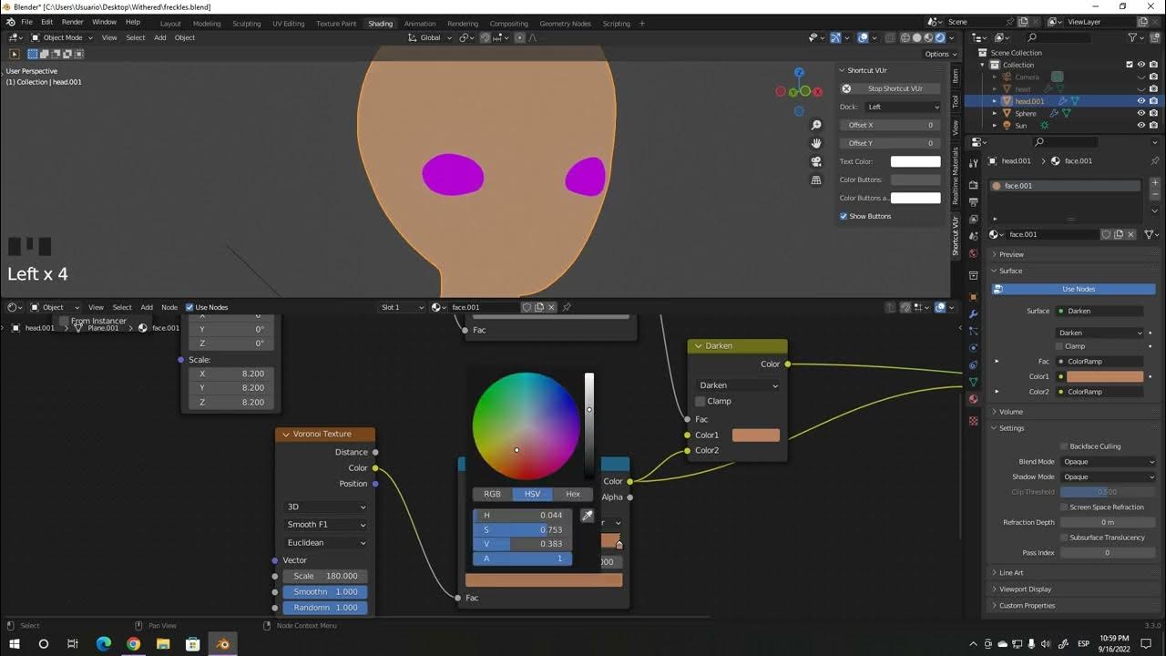 Blender tutorial - simple procedural freckles - YouTube