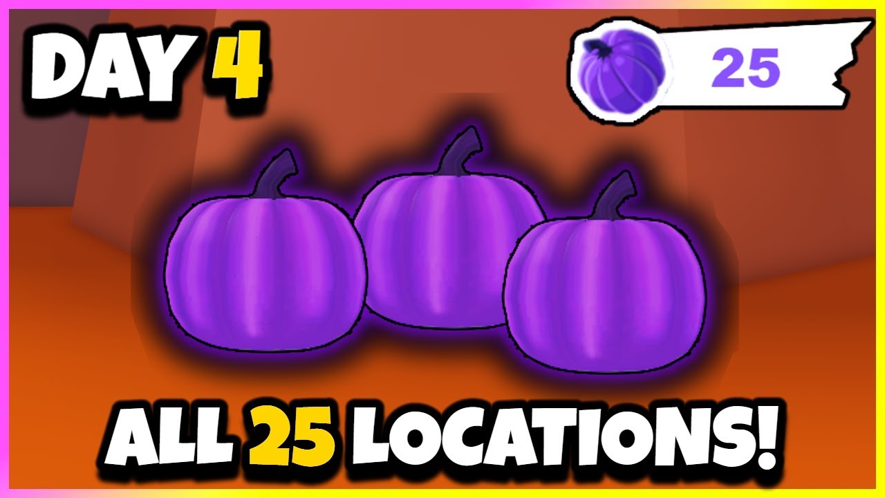 (DAY 4) ALL 25 PURPLE PUMPKIN LOCATIONS in ADOPT ME! [ROBLOX] - YouTube