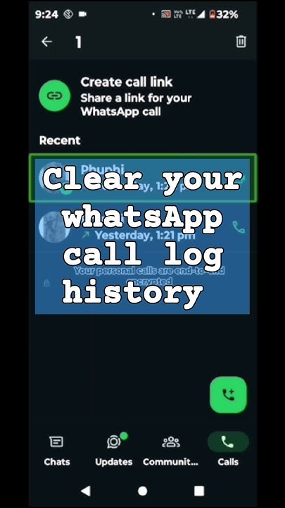 "Simple Ways to Delete WhatsApp Call Log History!"#shot video #tutorial ...