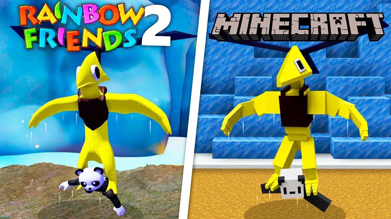 Rainbow Friends Capítulo 2 EN MINECRAFT! 😭🌈💀 Colaboración Roblox y ...