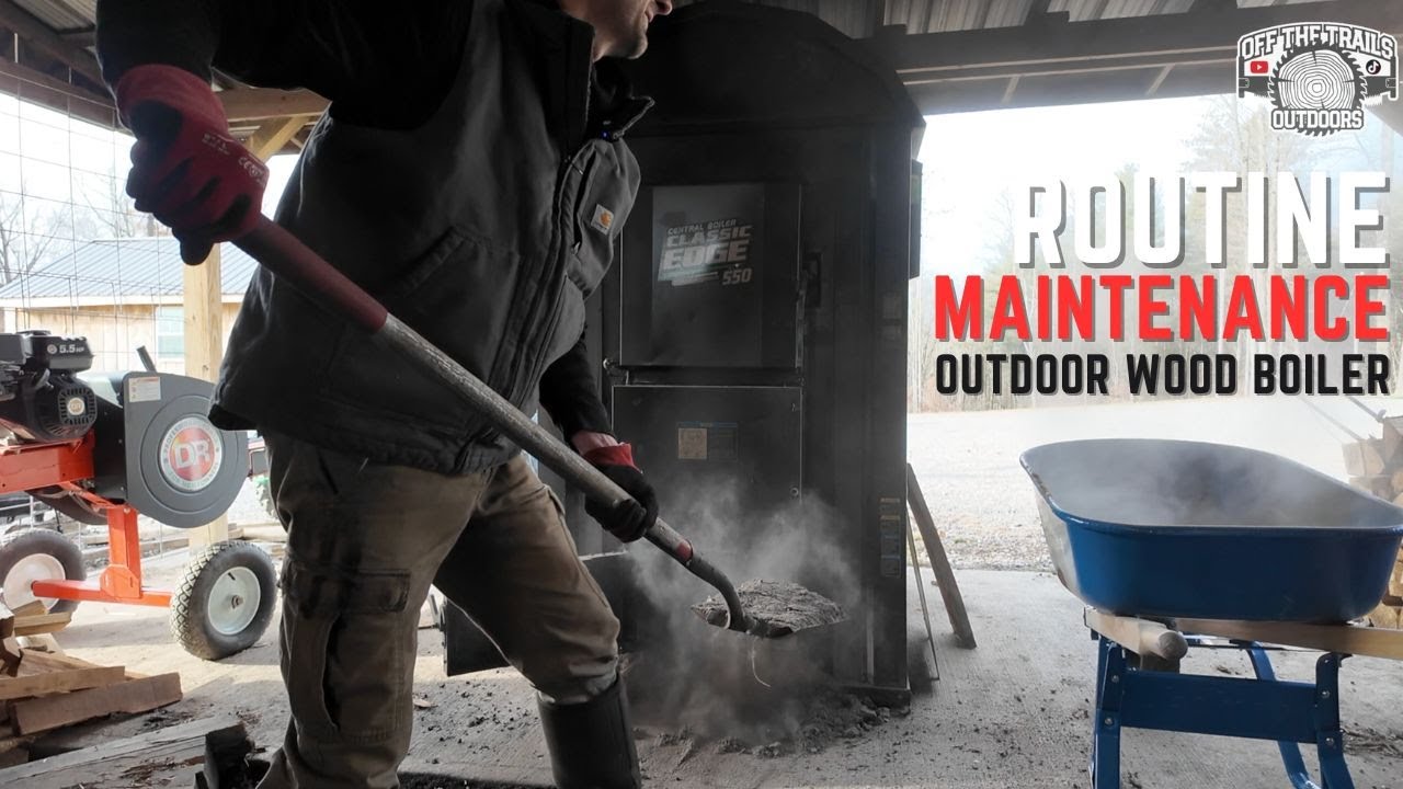 Outdoor Wood Boiler Routine Maintenance - High Efficiency - YouTube