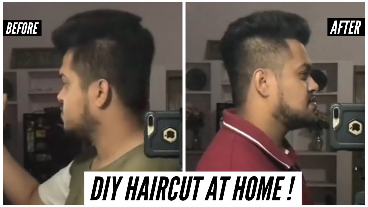 HAIRCUT at HOME in LOCKDOWN | DIY haircut in 12 mins | Men’s self ...