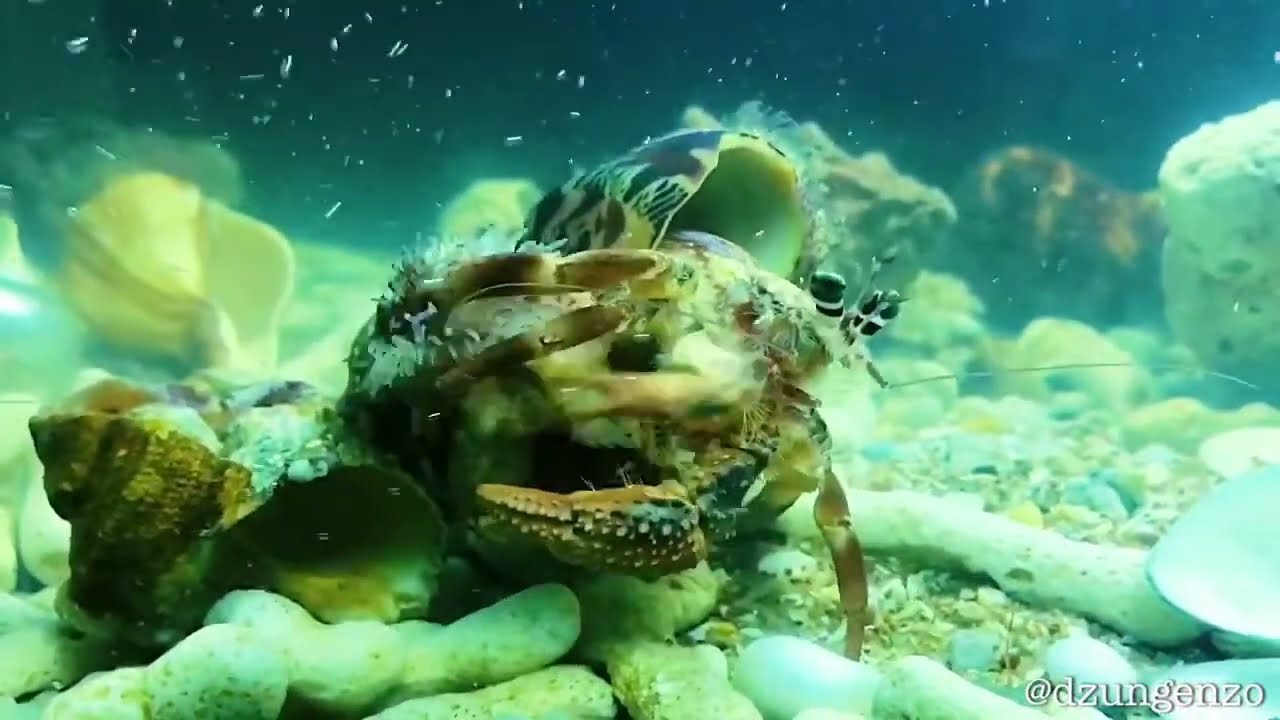 Incredible footage of Hermit Crab changing shells with anemones and ...