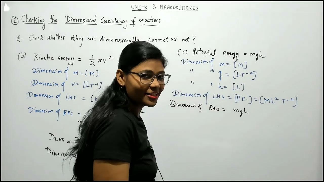 1.6.1 Checking the Dimensional Consistency of equations | Physics NCERT Class 11 | Chapter-1 ...