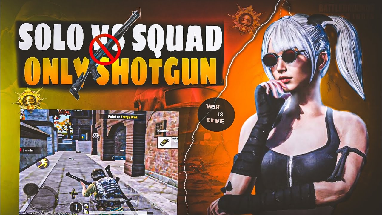 solo vs squad only shotgun. Hard gameplay video #video #pubgmobile # ...