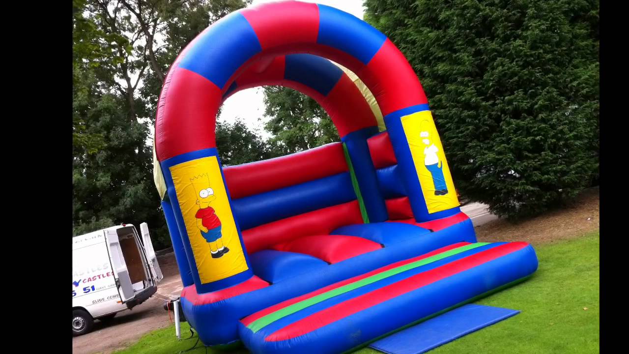 Simpsons Bouncy Castle Castle Hire | North West Bouncy Castles - YouTube
